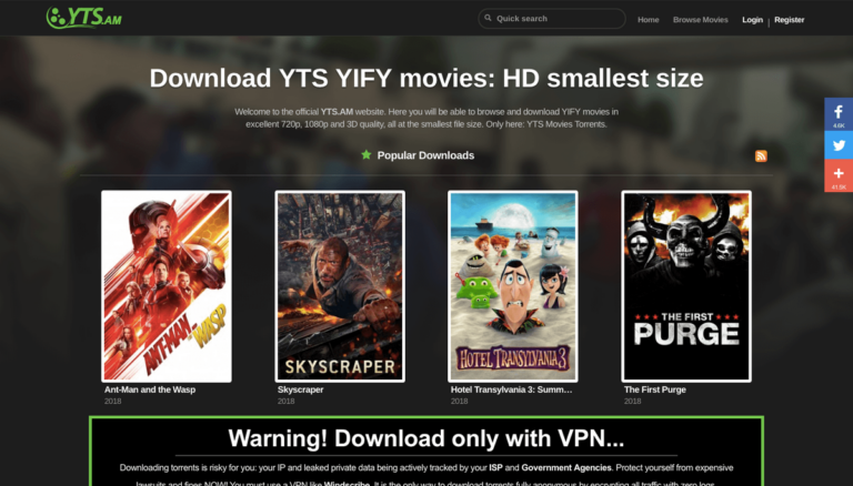 15 FREE YIFY Alternatives & Sites Like YTS in 2026 - EarthWeb